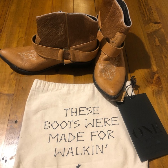 One Teaspoon | Shoes | One Teaspoon Low Cut Cowboy Boot Tan Leather ...